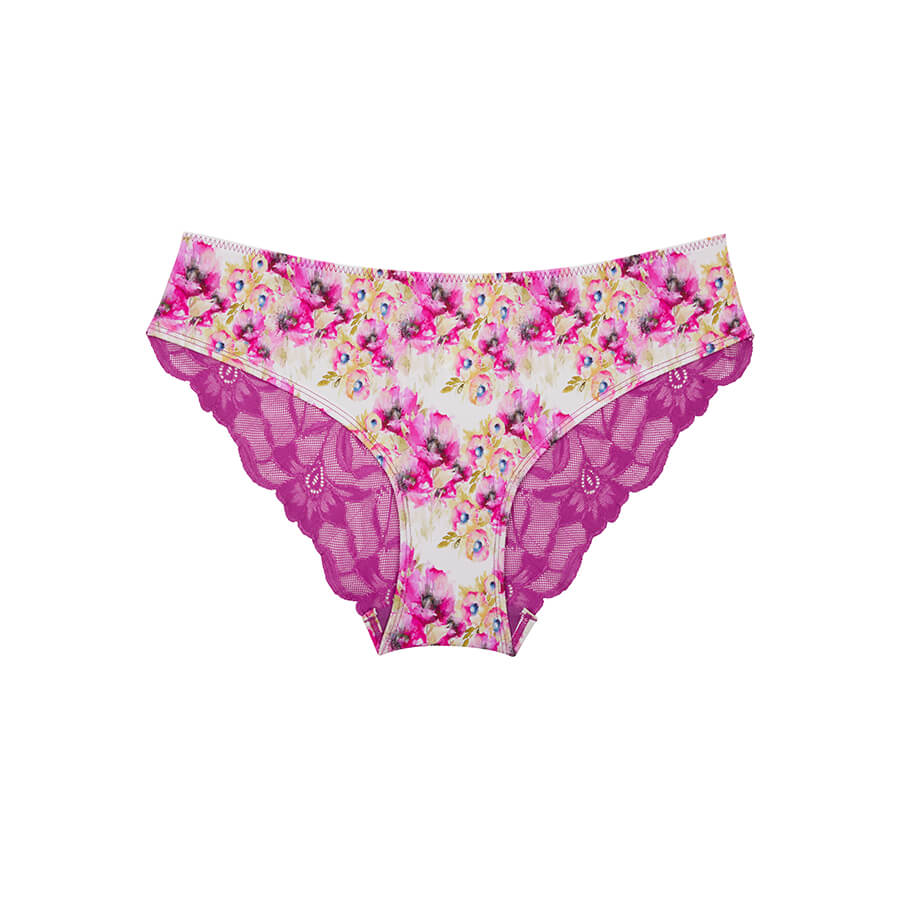 Lace Bum Bikini Brief - Aster | Rose & Thorne