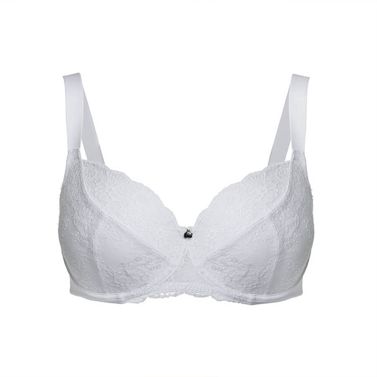 Peony Lace Premium Support Bra - White | Rose & Thorne